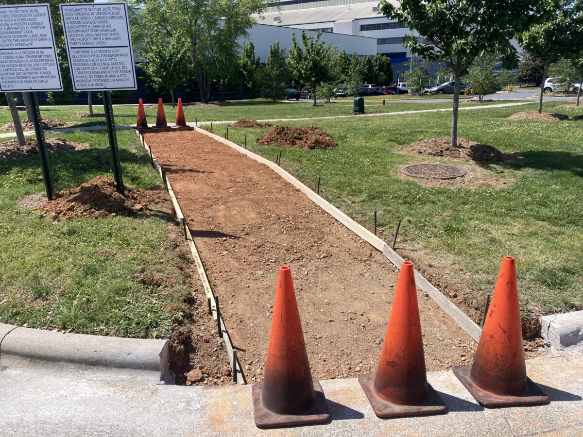New Concrete Walkway and HVAC Unit Pad for American Airlines